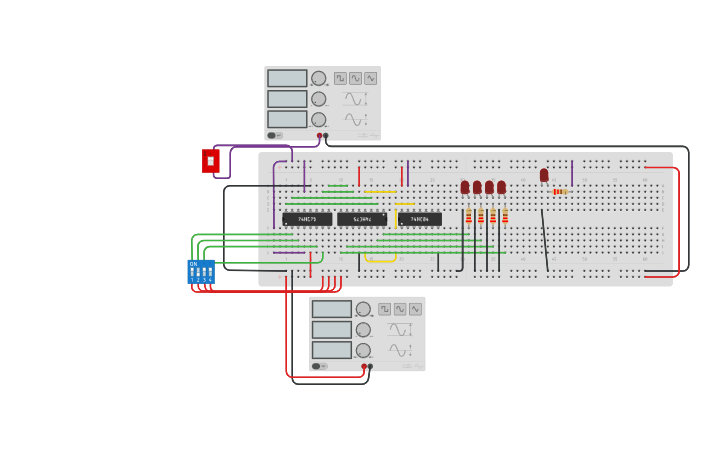 Circuit design Basic RAM - Tinkercad
