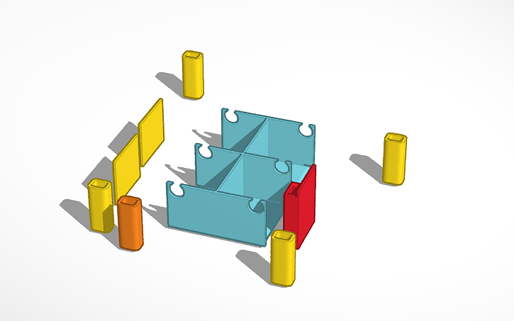 3D design Box with flaps - Tinkercad
