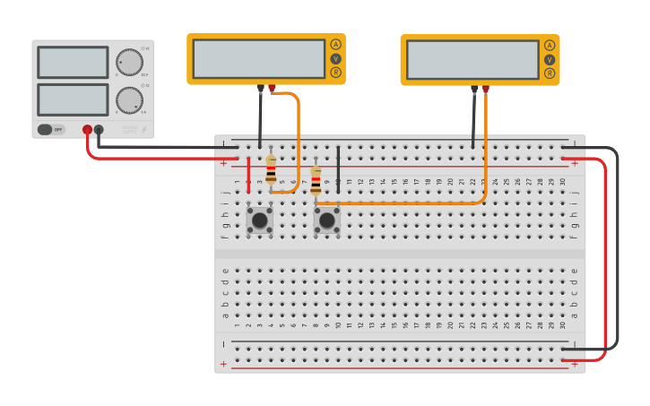 Circuit design PULL UP PULL DOWN - Tinkercad