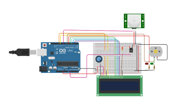 Circuit design Fan Control System - Tinkercad