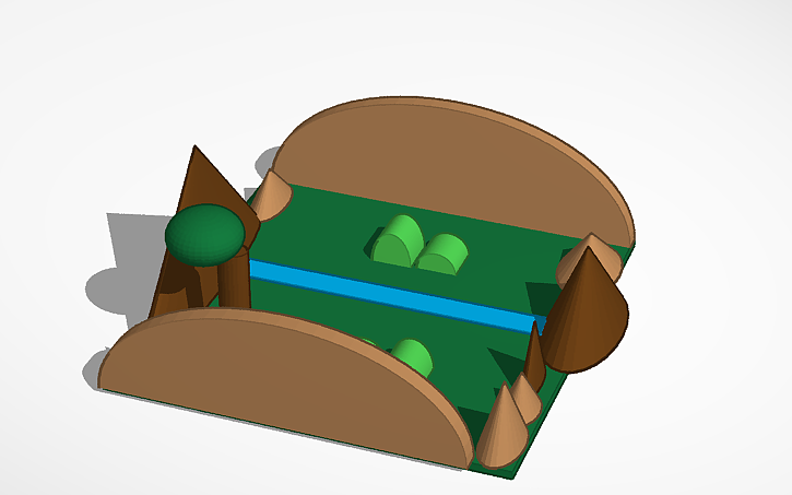 3D design Mountain Range - Tinkercad