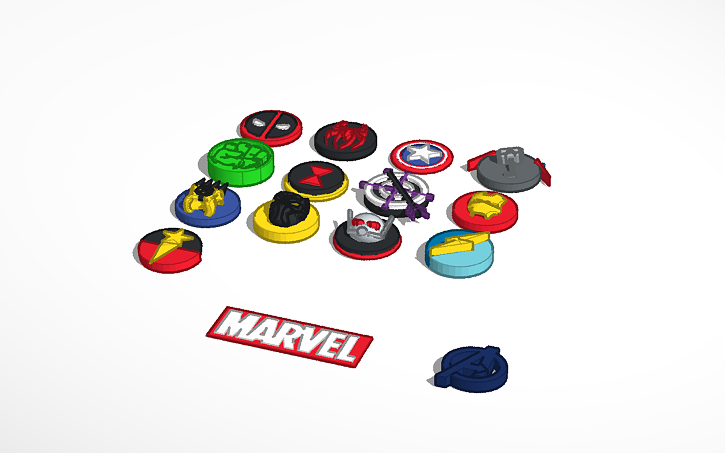 3D design Marvel Superheros - Tinkercad