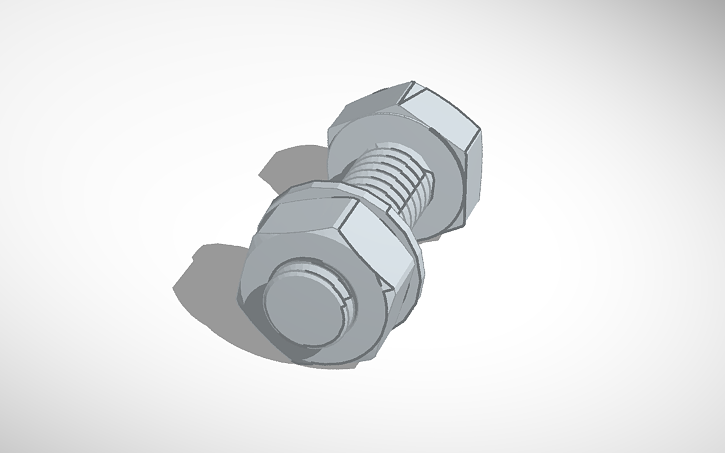 3D design hex bolt 4x12 mm - Tinkercad