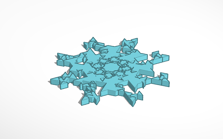 3D design SnowFlake - Tinkercad