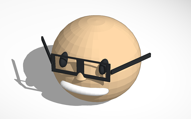 3D design Nerd Face - Tinkercad