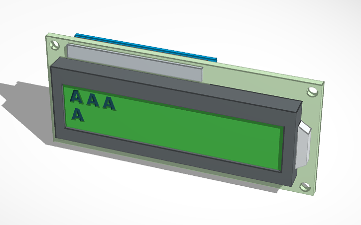 3D design LCD Display - Tinkercad 3D design LCD Display - Tinkercad