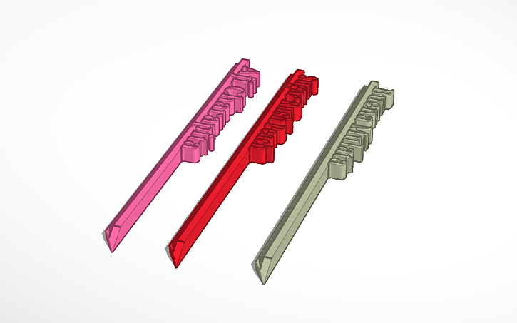 3D design Garden Stake Label - Tinkercad