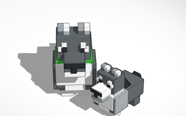 3D design Minecraft Doge - Tinkercad