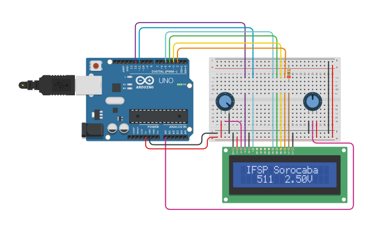 Circuit design atividade Ifsp - Tinkercad