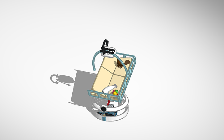 3D design smart baby bed - Tinkercad
