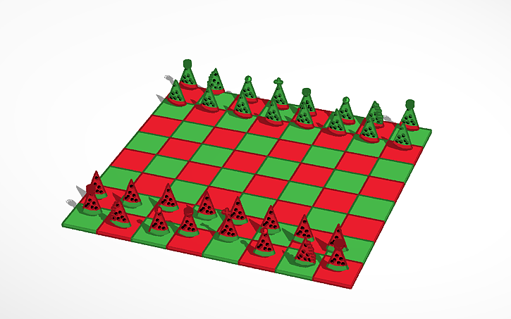 3D design WaterMelon Chess | Tinkercad