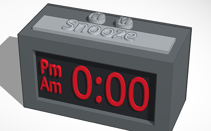 3d Design Alarm Clock Tinkercad