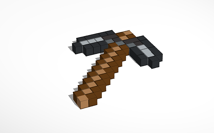 3D design Netherite pickaxe(Minecraft) - Tinkercad