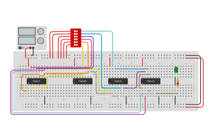 Circuit design 4x1 Multiplexer - Tinkercad