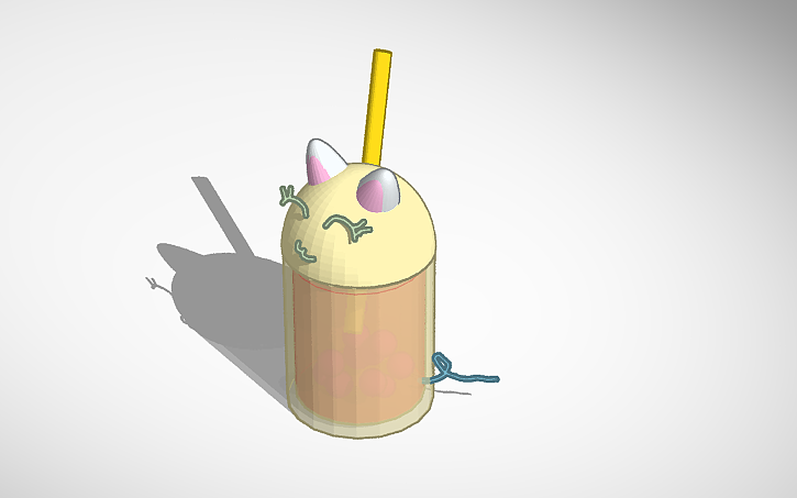3D design Kawaii Boba!!!!! - Tinkercad