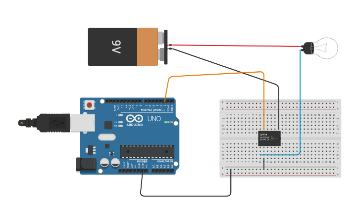 Circuit design Relé - Tinkercad
