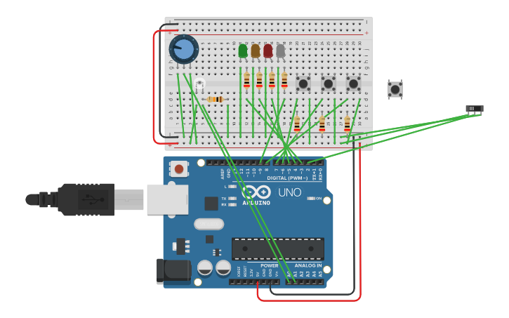Circuit design TRAFFIC LIGHT SYSTEM ARDUINO - Tinkercad