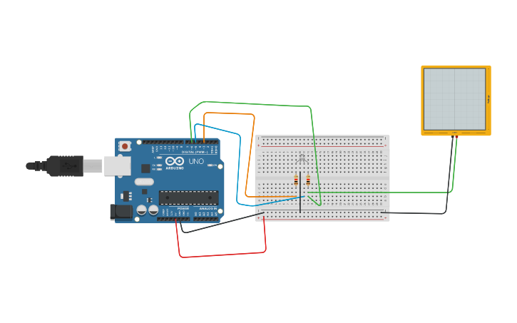 Circuit Design Comunicação Serial Tinkercad