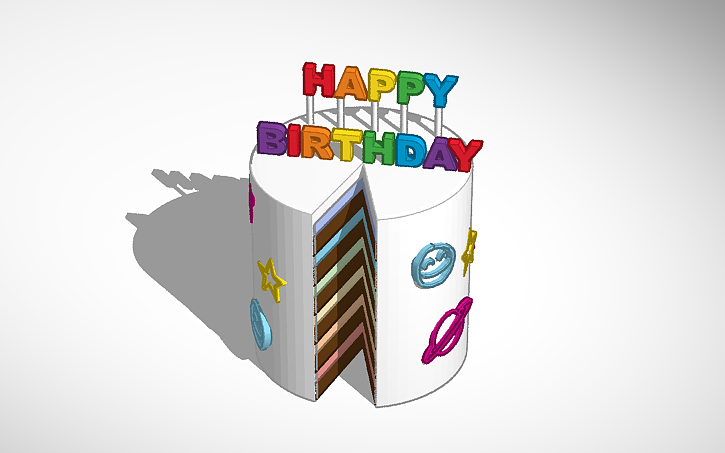 3D design Birthday Cake | Tinkercad