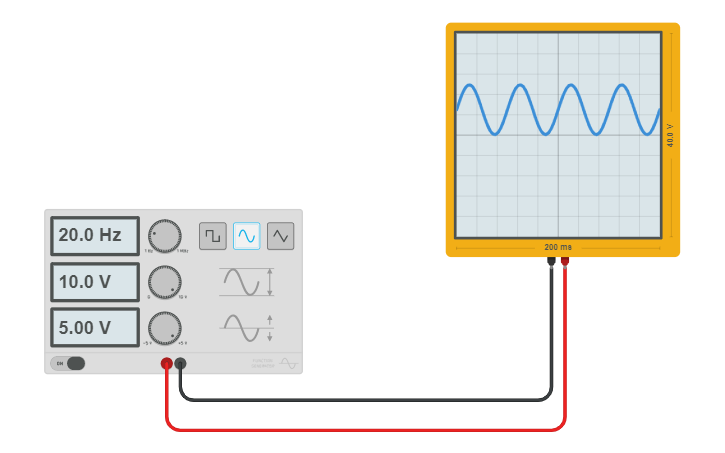 Circuit design Simulate DC & AC Source using Measuring device and Oscilloscope - Tinkercad