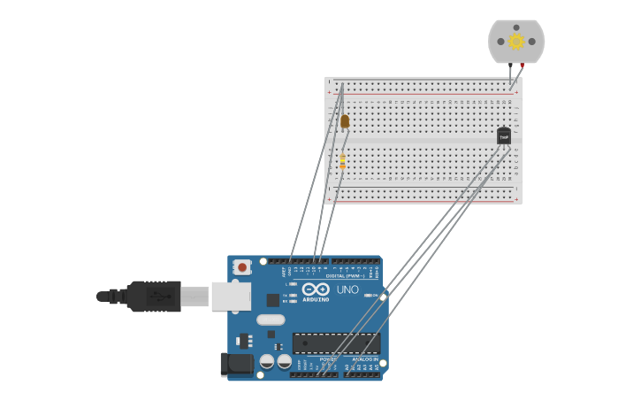 Circuit design 3 Termostato con velocidad de motor variable - Tinkercad
