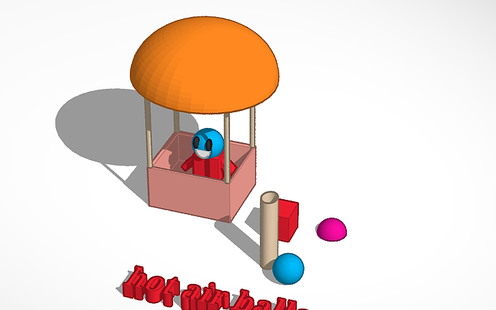 3D design hot air balloon | Tinkercad