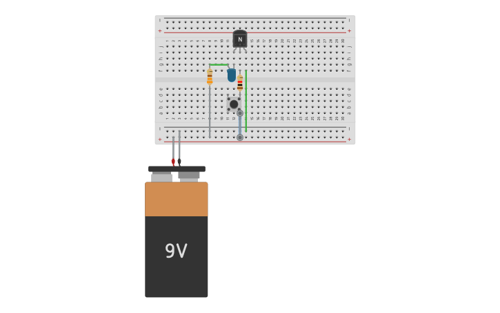 Circuit design NPN - Tinkercad