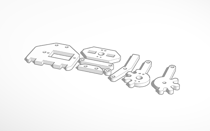 3D design mini servo gripper - Tinkercad