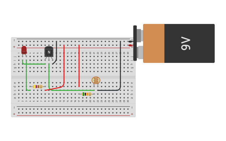 Circuit design Night Light - Tinkercad