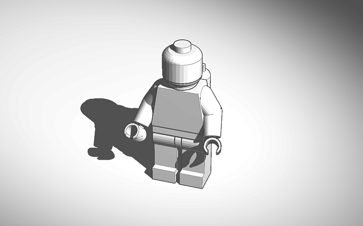 3D design lego spaceman with backpack - Tinkercad