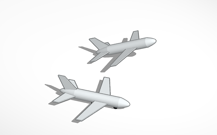 3D design Simple Plane - Tinkercad