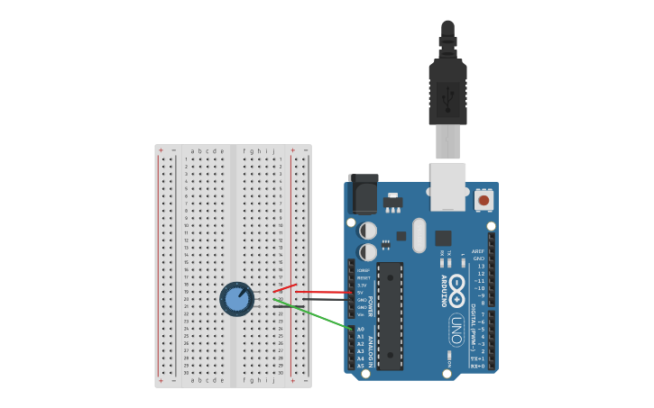 Circuit design Serial_Print_Pot_001 | Tinkercad