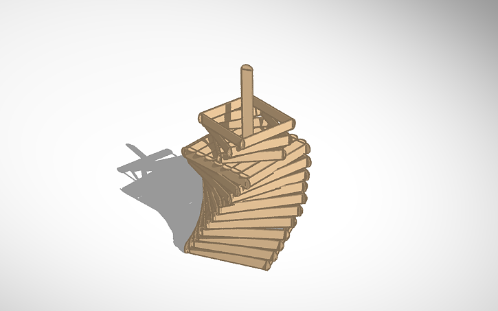 3D design Popsicle tower - Tinkercad