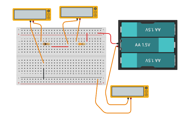 Circuit design p3 intensidad - Tinkercad
