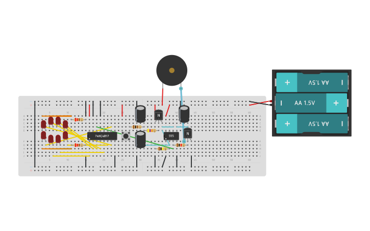 Circuit design Roulette Board - Tinkercad