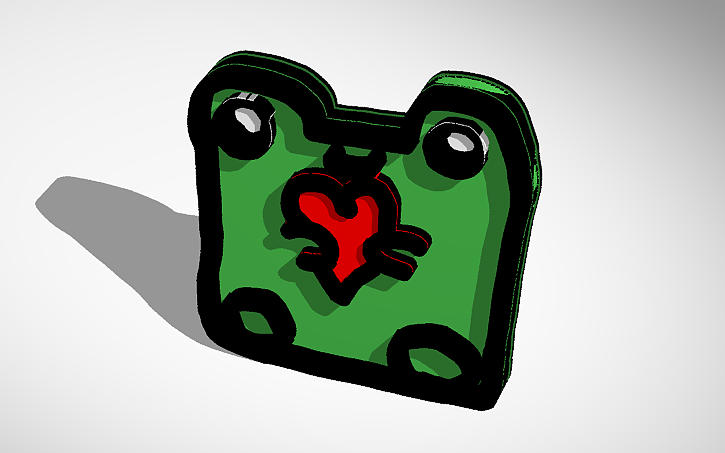 3D design frog scribble - Tinkercad