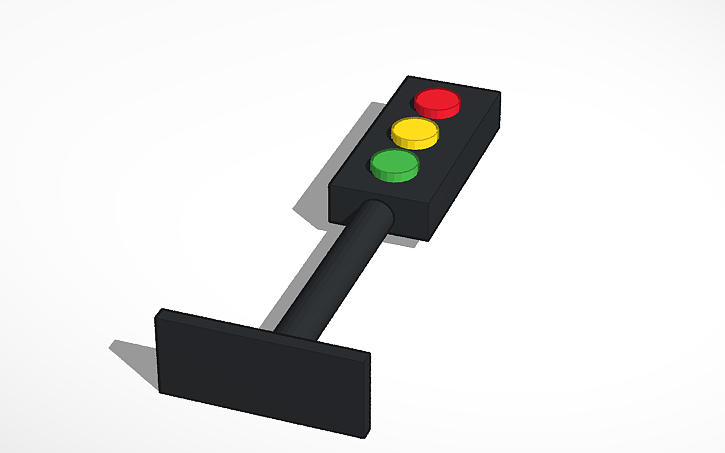 3D design stop light - Tinkercad