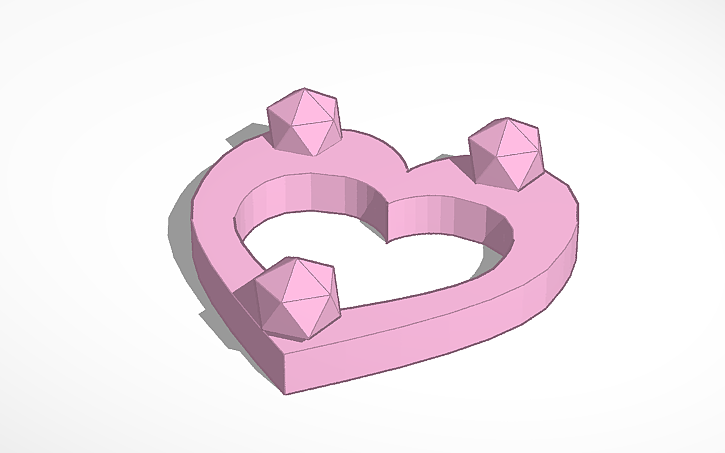 3D design my pretty pink heart - Tinkercad
