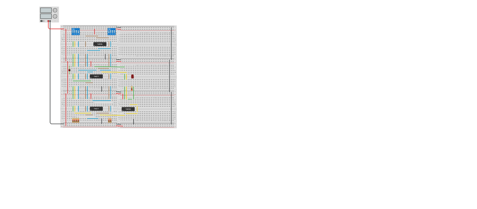 Circuit design Multiplex - Tinkercad