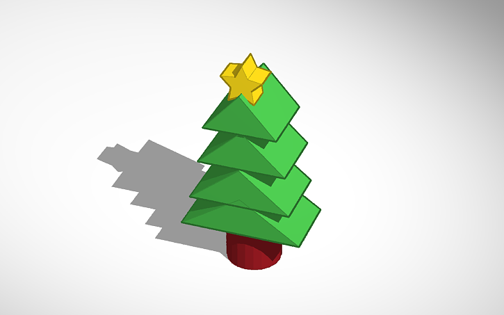 3D design Arbol navideño. Christmas tree. - Tinkercad