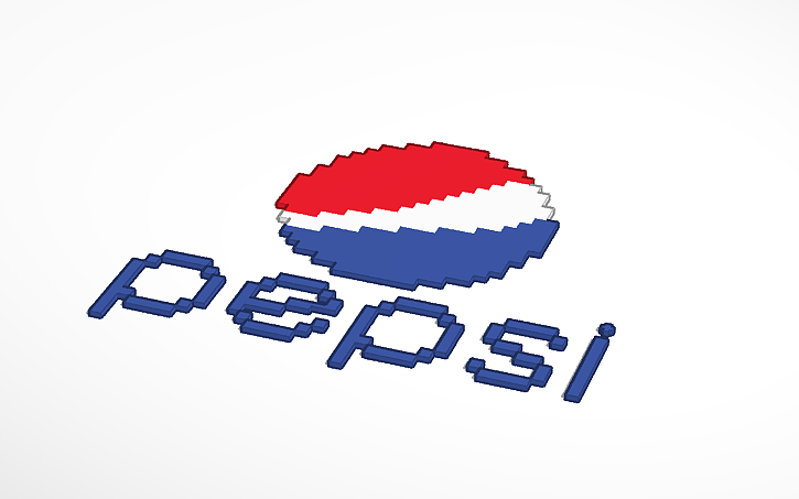 3D design pepsi pixel art - Tinkercad