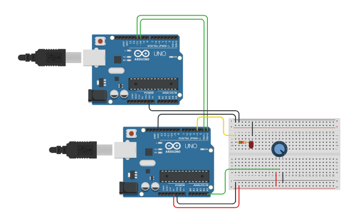 Circuit design Arduino RS232 - Tinkercad