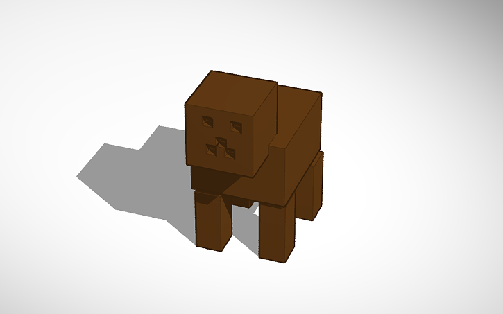 3D design Minecraft cow - Tinkercad