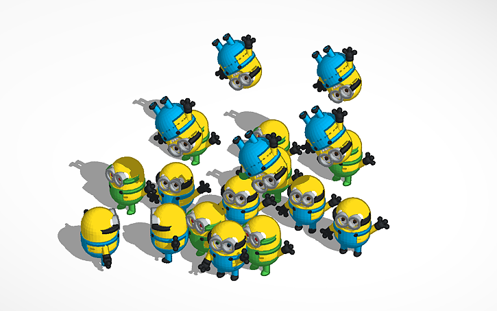 3D design Copy of Lots of minions - Tinkercad
