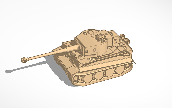 3D design TIGER TANK - Tinkercad