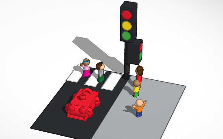 3D design SEMÁFORO 3D - Tinkercad