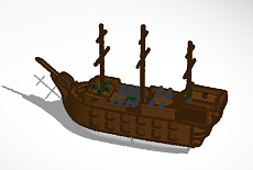 3D design pirate ship | Tinkercad