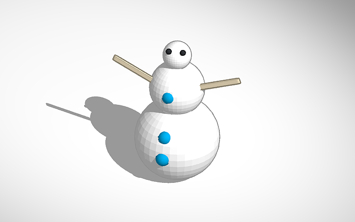 3D design Snowman - Tinkercad
