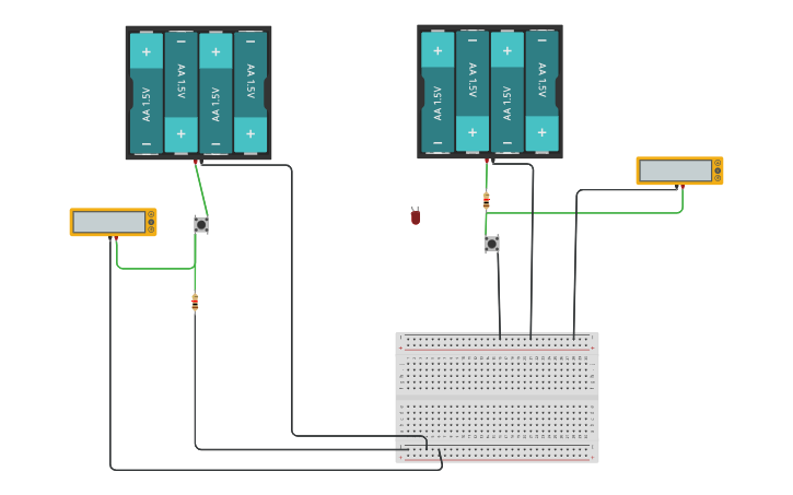 Circuit design Pull Up-Down Button | Tinkercad