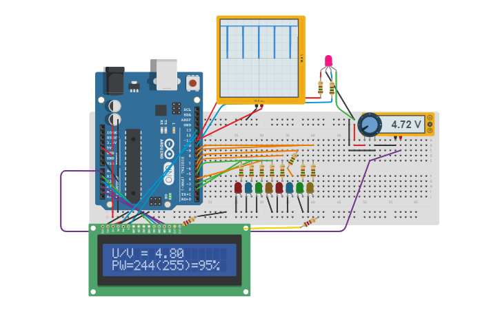 Circuit design PWM 01 - Tinkercad